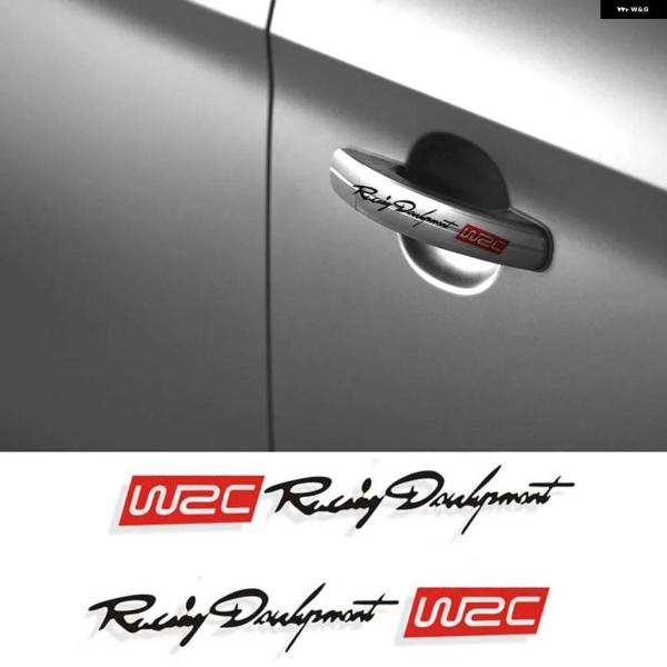 ファッション WRC ワールドレーシング開発 クリエイティブ カー ドアハンドル デカール デュアルカラーデザイン ステッカー S デカール カスタム パーツ アクセサリーHigh-concerned chemical:NoneType O...