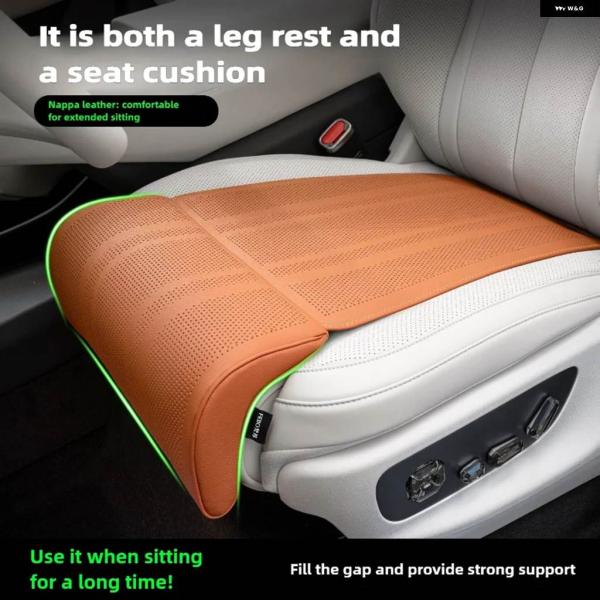 カーシート フットレスト 運転席助手席レッグレストカーシートカバー レザー製通気性滑り止めカーシートカバー カスタム パーツ アクセサリーFilling:COTTON,Memory FoamTarget Pet:otherThickness...