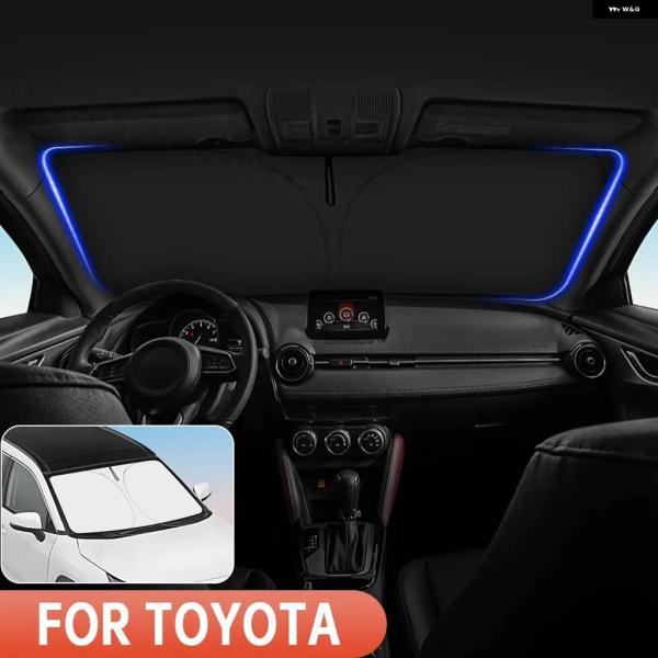 トヨタ タコマ カローラ カムリ RAV4 CHR 4ランナー 車用 フロントガラス サンカバー フロントウィンドウサンバイザー UVカット カスタム パーツ アクセサリーProduct application scenarios:othe...