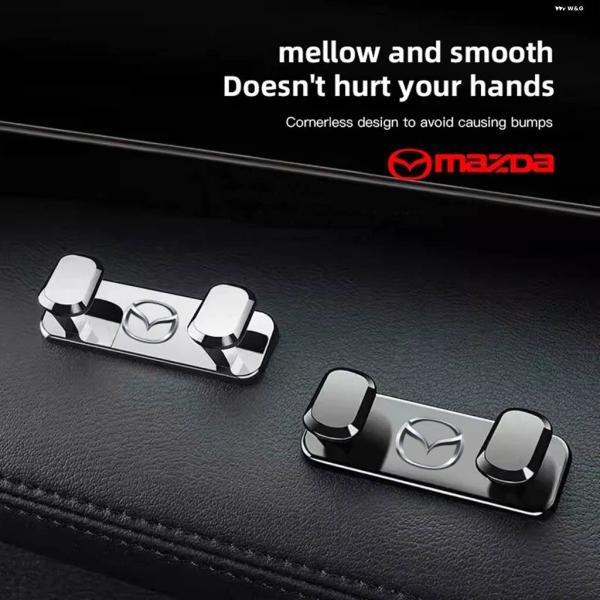 車用ダブルフック オーガナイザー フック吊り下げ 収納 マツダ 2 3 6 5 アテンザ CX3 CX5 MX5 CX7 アクセラ CX30 CX90 CX60 カスタム パーツ アクセサリーHigh-concerned chemical:...