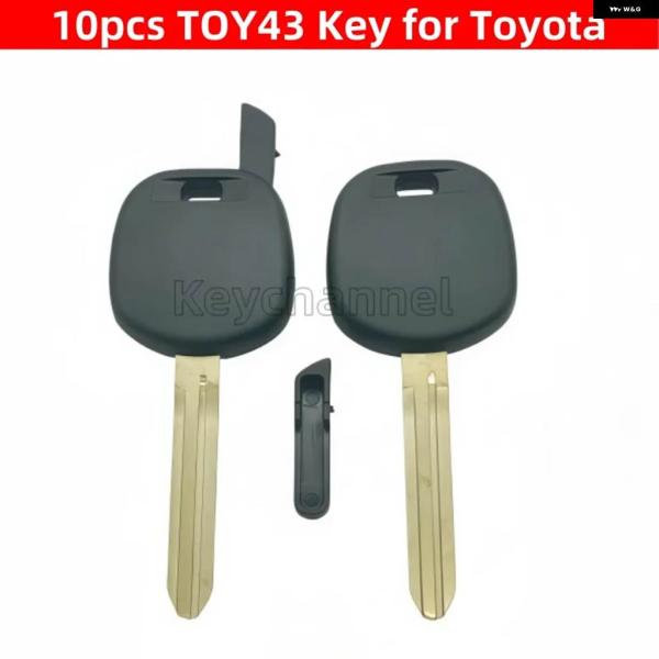 10個 TOY43 キーチップシェル トランスポンダーキーケース ブレードキー スペアキー トヨタ カローラ カムリ RAV4 ヤリス ヴィオス フォーチュナー ハイラックス カスタム パーツ アクセサリーHigh-concerned ch...