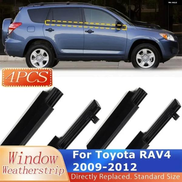 トヨタ RAV4 2009-2012 ウィンドウウェザーストリップベルト トリム 防水 フロントリア アウター ウィンドウガラスシーリングラバーストリップ カスタム パーツ アクセサリーHigh-concerned chemical:Non...