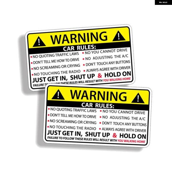 ステッカー 安全ハザードルール モバイル PVC デカール トヨタ ホンダ ラダ VW 10CM*5.6CM カスタム パーツ アクセサリーCategory:StickersType Of Sticker:Creative Stickers...