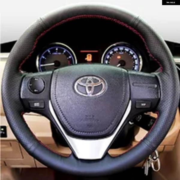 IZE マイクロファイバーレザー製カー ステアリングホイール カバー トヨタ 2013-2018 カローラ 2014-2019 カローラ IM US 2017-2018 オーリス カスタム パーツ アクセサリーSize:25*15*6Spe...