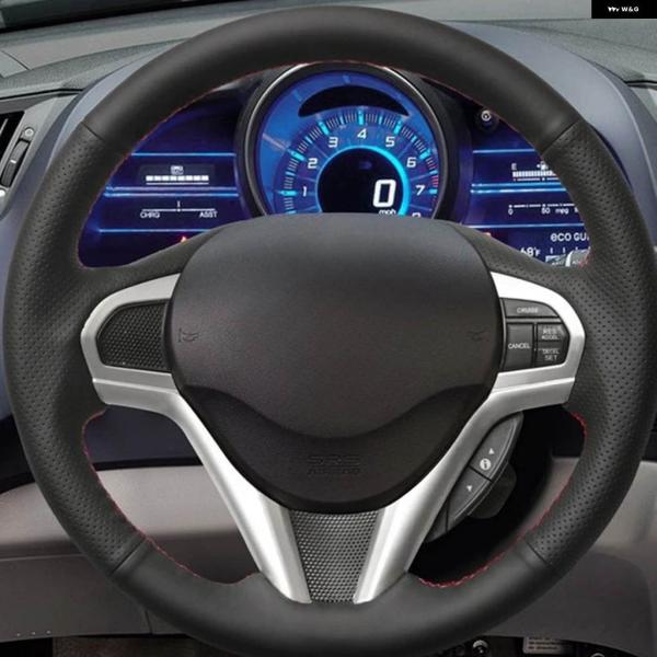 IZE DIY マイクロファイバーレザー カー ステアリングホイール カバー ホンダ CR-Z CRZ 2011 - 16 車内 カスタム パーツ アクセサリーSize:25*15*6Special Features:Driving in ...