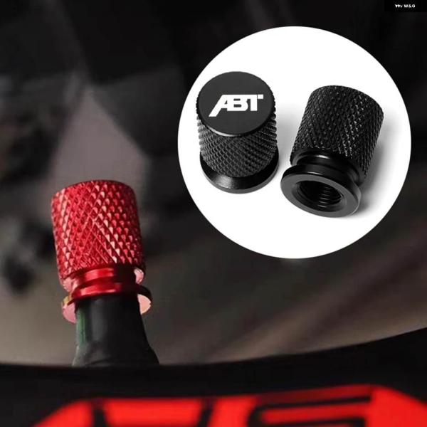 4個 車用ホイールタイヤ バルブ キャップ タイヤリムステムカバー 車用 タイヤキャップ ABT VW アウディ TT A3 A4 A5 Q7 QUATTRO RS6 R8 GOLF カスタム パーツ アクセサリーHigh-concerne...