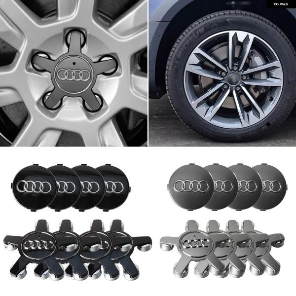 59/135MM 車用ホイールセンターハブキャップカバー ステッカー アウディ クワトロ Q5L R8 A3 A4 A5 A6 A7 A8 A1 Q3 Q5 Q7 Q8 SLINE RS TT カスタム パーツ アクセサリーHigh-con...