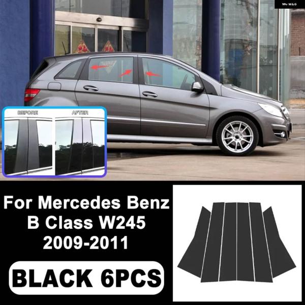 メルセデス ベンツ B クラス W245 2009-2011 B/Cピラー ステッカー -PC ウィンドウ 装飾 トリム ミドルピラー アクセサリー カスタム パーツ アクセサリーHigh-concerned chemical:NoneSt...