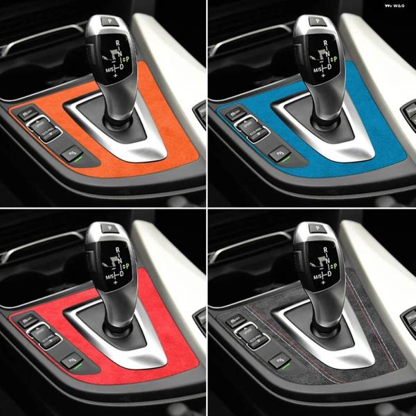 アルカンターラ製 BMW F30 F34 F36 ギア シフト コントロール パネル トリム フレーム 装飾 ステッカー 車内チューニング カスタム パーツ アクセサリーHigh-concerned chemical:NoneSticker...