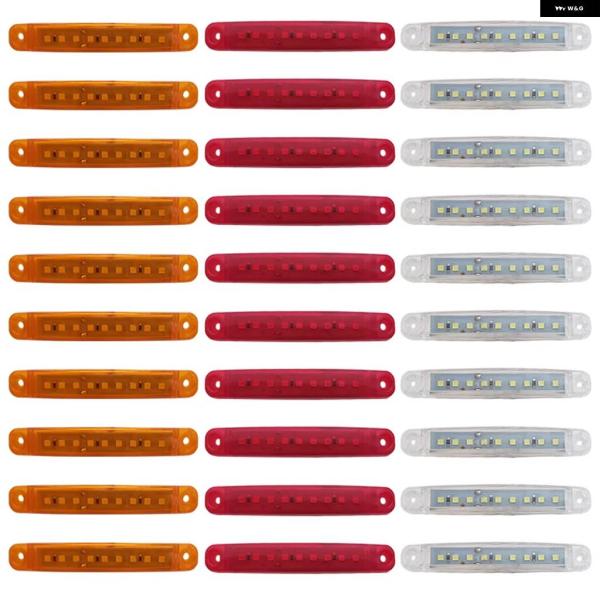 10個 9 SMD ライト オーバル クリアランス トレーラー 24V トラック ロリー キャラバン CAMION LED サイドマーカー インジケーター ランプ 12V LUCES REMOLQUE カスタム パーツ アクセサリーHigh...