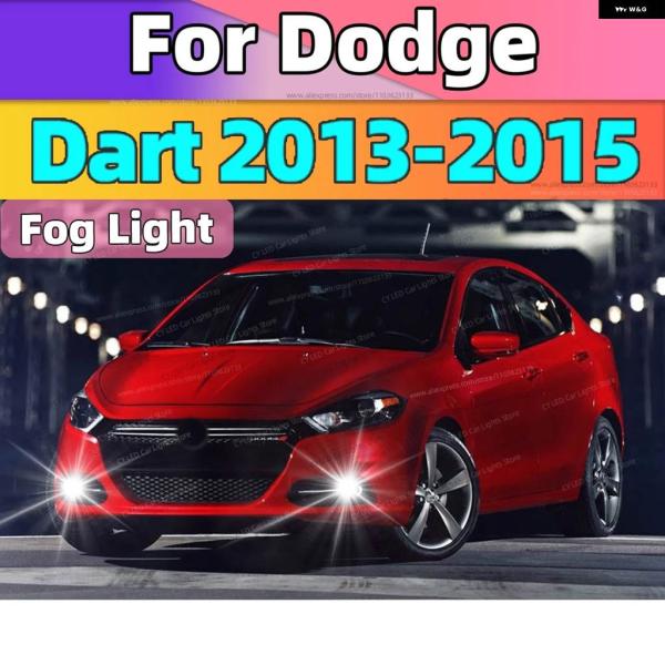 2個 6000K LED フロント フォグランプ CANBUS 20000LM 車用 フォグランプ バルブ DODGE DART 2013 2014 2015 カスタム パーツ アクセサリーHigh-concerned chemical:N...