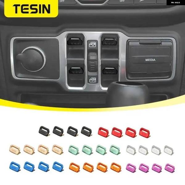 ウィンドウリフトスイッチ ボタン 装飾 カバー ジープ ラングラー JL グラディエーター JT 2018 - 24 カスタム パーツ アクセサリーHigh-concerned chemical:NoneExternal Testing C...