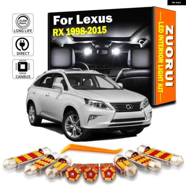CANBUS LED 車内ライトキット レクサス RX RX300 RX330 RX350 RX400H RX450H 1998-2012 - 15 サンバイザー バルブ カスタム パーツ アクセサリーHigh-concerned chem...