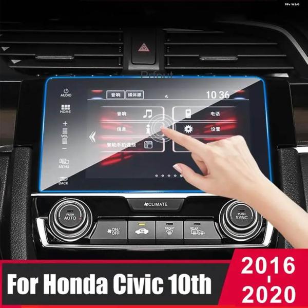 ホンダ シビック 10代目 2016 - 20 ガラス製カーナビゲーションスクリーン プロテクター LCDタッチ ディスプレイ スクリーンフィルム 傷防止 カスタム パーツ アクセサリーHigh-concerned chemical:Non...