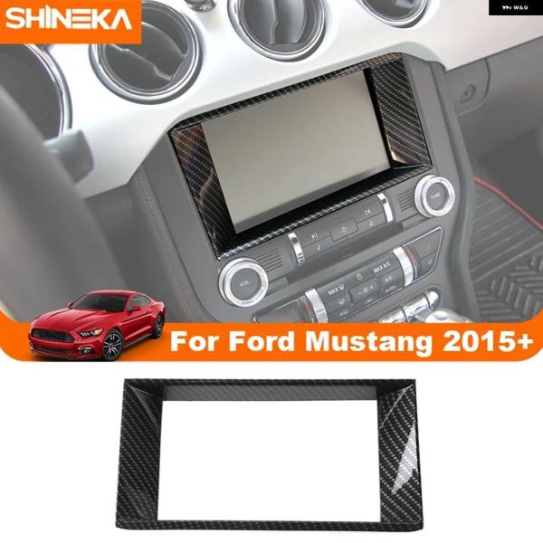 ABS カーセントラル コントロール GPS ナビゲーション パネル 装飾 カバー フォード マスタング 2015 2016 2017 以降 インテリア カスタム パーツ アクセサリーHigh-concerned chemical:None...