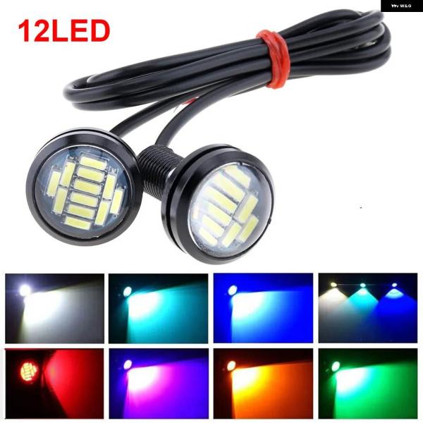 2個 23MM 車用 LED イーグルアイ高出力4014 12SMD 12V 車用 フォグランプ DRL バルブ リバースバックアップ パーキング シグナル デイタイム ランニングライト カスタム パーツ アクセサリーHigh-concer...