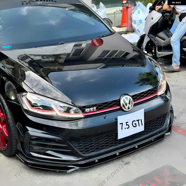 ゴルフ 7.5 GTI GTD 2017-2020 ゴルフ MK7 フェイスリフト MAXTON スタイル カーフロント バンパー リップスポイラー キャップ フロントリップ プロテクター カバー チューニング カスタム パーツ アクセサリ...