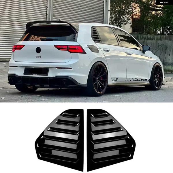 VW ゴルフ 8 GTI GTD R R-LINE TSI TDI 2020-2-24 カー スタイリング リアウィンドウルーバー トライアングルシャッター デコレーションカバー ステッカー トリム カスタム パーツ アクセサリーHign-...