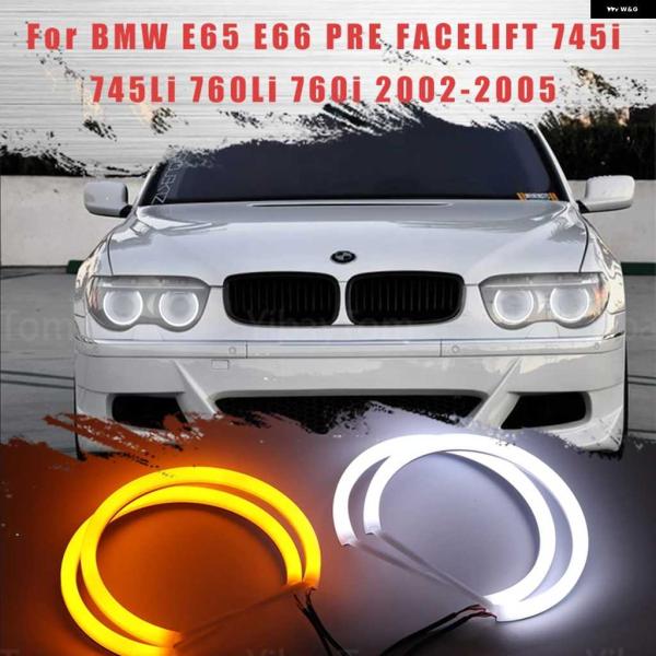 LED SMD コットンライト スイッチバック エンジェルアイリング DRL キット BMW E65 E66 プレフェイスリフト 745I 745LI 760LI 760I 2002-2005 カスタム パーツ アクセサリーHign-con...
