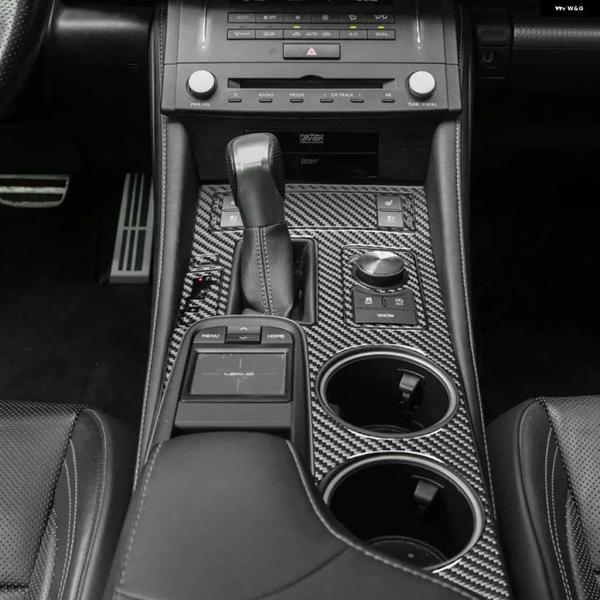 カーボン トリム アクセサリー レクサス RC RC300 RC350 RC200T 2015-2020 センター コンソール ギア シフト パネル カップカバー カスタム パーツ アクセサリーHign-concerned Chemical...