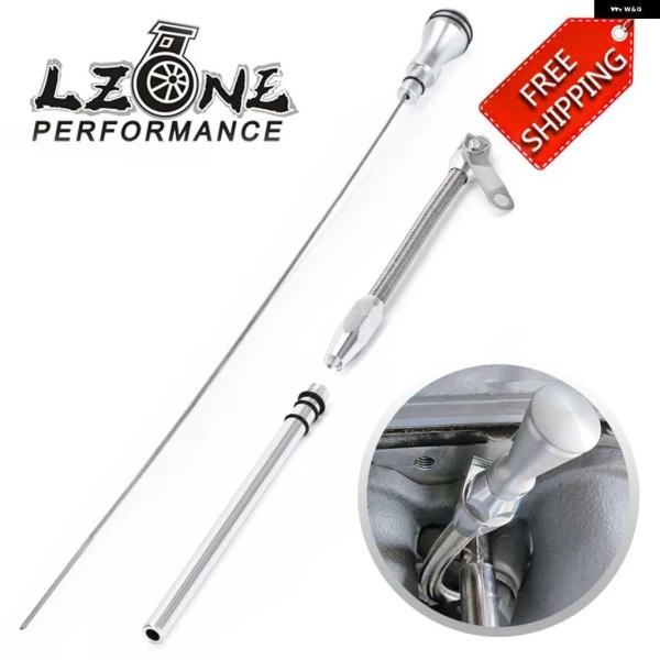 ステンレス編み込みファイアウォールフレキシブルオイルディップスティックエンジンオイルディップスティック車用交換部品シボレーSB 265 283 327 350 383 400 SBC カスタム パーツ アクセサリーHign-concerne...