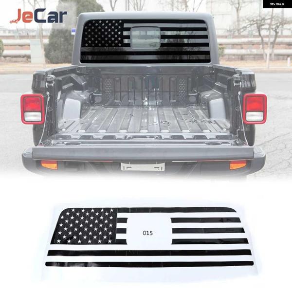 ステッカー ラングラー JT グラディエーター 2018年以降の リアウィンドウトライアングルガラスデコレーションデカールステッカー外装アクセサリー カスタム パーツ アクセサリーHign-concerned Chemical:NonePa...