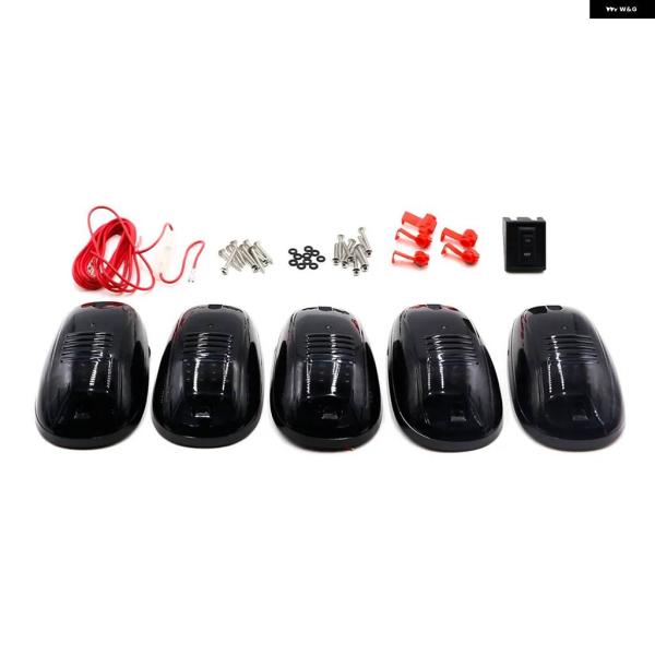 5個 アンバー 12-LED 車ルーフ マーカー ライト トラック SUV 4X4 ブラック スモークレンズ /ランプ/車 アウター ライト TT100473 カスタム パーツ アクセサリーHign-concerned Chemical:N...