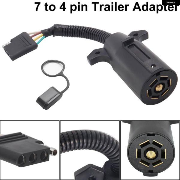 車トレーラー RV ボードボート 7ピン 7 ウェイ - 4 ウェイプラグ 12V フラットブレードプラグ牽引トウバー牽引ヒッチワイヤープラグコネクタダストカバー カスタム パーツ アクセサリーItem Weight:0.136kgItem...