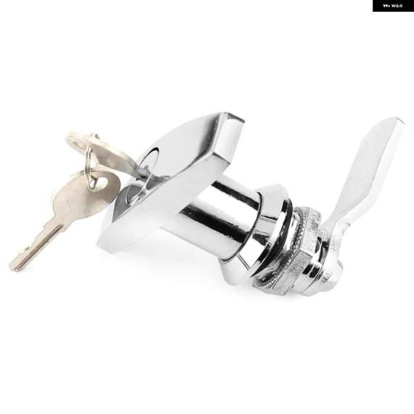 リア固定ツール ボックス ガレージドアTハンドルロック2キー付きシルバー亜鉛 合金 トレーラーキャラバンキャノピー カスタム パーツ アクセサリーHigh-concerned chemical:NoneModel Number:-Origi...