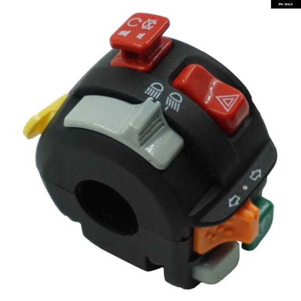 オートバイ 7/8インチ 22MM ハンドルバー コントロール スイッチ マウント ハザード灯 ウィンカー ホーン イグニッション スタート キル 追い越し ボタン スイッチ カスタム パーツ アクセサリーHigh-concerned ch...