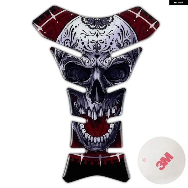 3D バイク アクセサリー スカル ステッカー デカール 燃料タンク パッド プロテクター レトロ 装飾 スズキ ヤマハ ホンダ トライアンフ カスタム パーツ アクセサリーHigh-concerned chemical:NoneBrand...