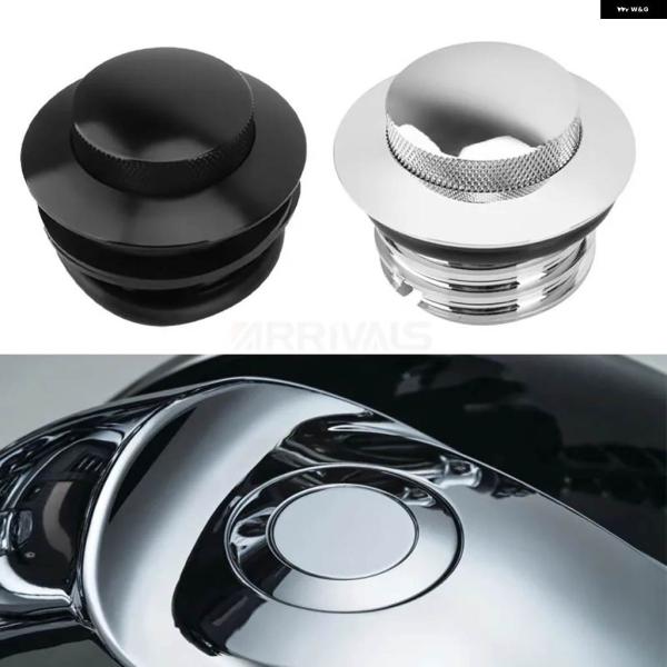 クロームブラック バイク CNCポップアップオイルタンクガスキャップ ハーレー スポーツスター XL883XL1200ダイナFXDソフトファットボーイCVO用 カスタム パーツ アクセサリーHigh-concerned chemical:N...