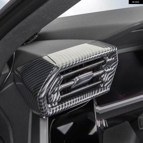 アウディ A3 8Y 2020年モデル向けLHDカーアクセサリー - 23カーボン スタイル インテリア ダッシュボード エアベント アウトレット カバー トリム 4PCS カスタム パーツ アクセサリーItem Weight:0.35kg...