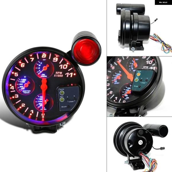 5インチ4合1カーレーシングメーター水温計オイル温度計オイル圧力計タコメーターセンサー付き カスタム パーツ アクセサリーHigh-concerned chemical:NoneNumber Of Cylinders:OtherPlacem...