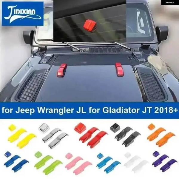 ジープ ラングラー JL 2018年モデルジディシアンフロント ボンネット リア ワイパー ノズル 装飾 カバー - 24歳以上 カスタム パーツ アクセサリーHigh-concerned chemical:NoneItem Width:0...