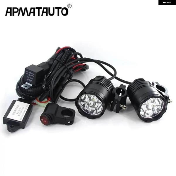 プラグプレイ 60W バイク ヘッドライト スポットライト 12000 LM 6000K 補助 LED ライト フォグライト 加工アルミ ハウジング カスタム パーツ アクセサリーHigh-concerned chemical:NoneLu...