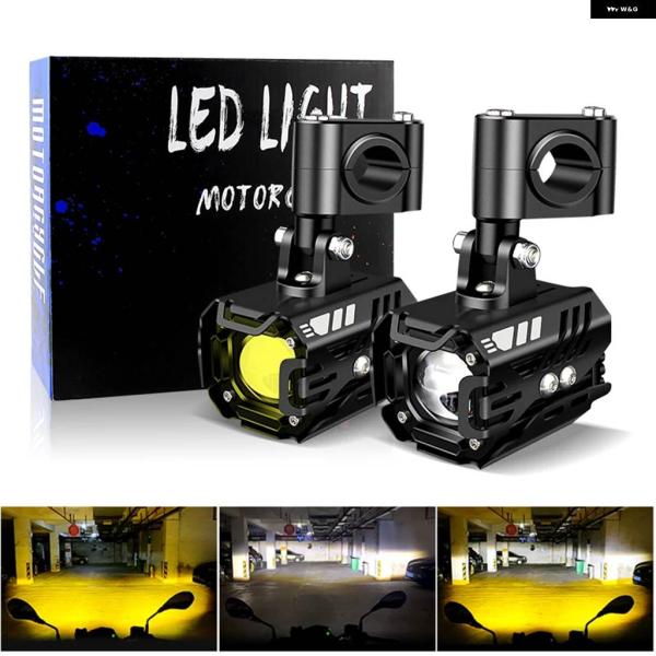 18000LM オートバイ ヘッドライト フォグライト LED 補助運転灯スポットライト ヘッドランプ デュアルカラーフラッシャーファロルモト フォグランプ カスタム パーツ アクセサリーHigh-concerned chemical:No...