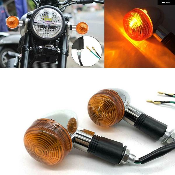バイク ウィンカーライト ホンダ シャドウ VT 750 1100 VTX 1300 1800 C ヤマハ カワサキ レトロ ウィンカー カスタム パーツ アクセサリーBattery Included:NoHigh-concerned ch...