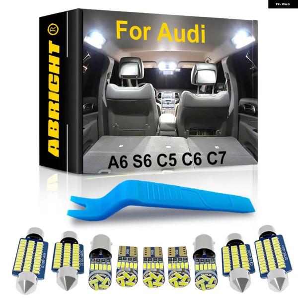 車内灯 LED アウディ A6 C5 C6 C7 4F S6 RS6 1998 1999 2011 - 14 2018 2020 2022 クワトロ アヴァント キャンバス ランプ カスタム パーツ アクセサリーHigh-concerned...