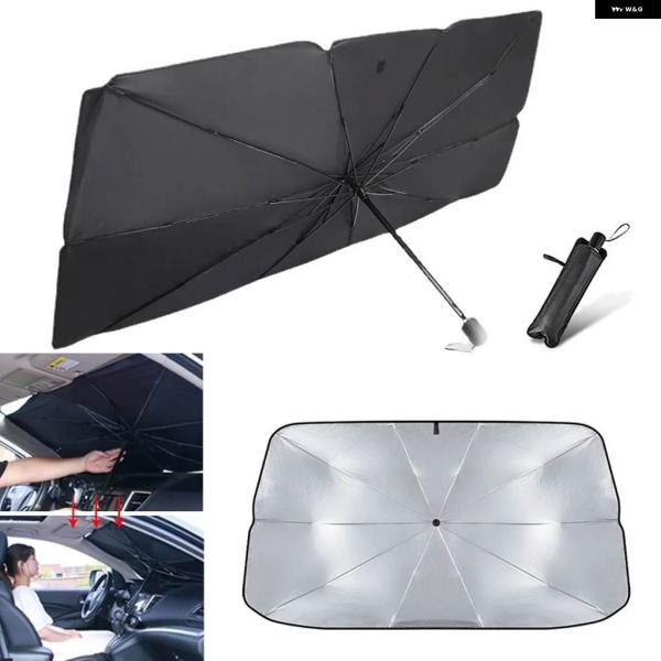 車用 フロントガラス サンシェード 傘型 窓用 日よけ 断熱布シェード 車フロントシェーディング カスタム パーツ アクセサリーProduct application scenarios:OtherCraft of Weaving:Not ...