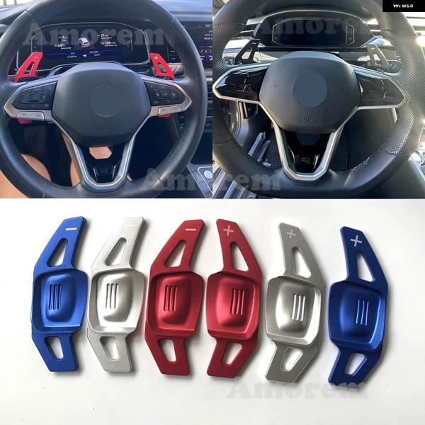 パドル シフト フォルクスワーゲン パサート B8 VW ジェッタ ニバス ヴィルトゥス T-CROSS MK8 R GTI ゴルフ G7 MK7 TSI TDI DSG シフター カスタム パーツ アクセサリーHigh-concerned...