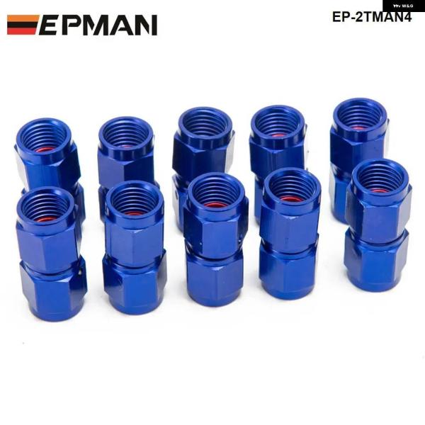 10個セット ブルー 2面メス スイベルホース エンド 燃料/液体 4AN TING アダプター EP-2TMAN4 カスタム パーツ アクセサリーSpecial Features:universalItem Diameter:00inch...
