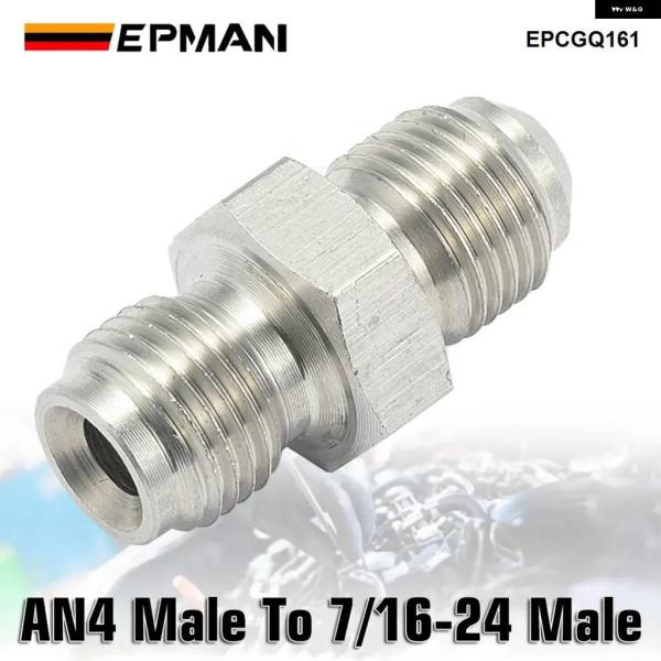 逆フレア型ターボオイルフィード アダプター 7/16-24 - オスAN4 ステンレス 304 EPCGQ161 カスタム パーツ アクセサリーSpecial Features:UniversalItem Diameter:00inchIt...