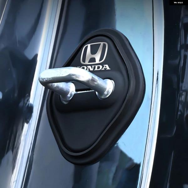 ホンダ ドアロック カバー プロテクター オデッセイ プライオット CR-V シビック HR-V アコード シティ シリコン製 衝撃吸収 パーツ アクセサリーCar Door Lock Cover Protector Honda Odyss...