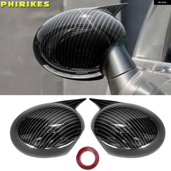 M LOOK カーボン ミラー カバー BMW MINI COOPER R55 R56 R57 R58 R60 サイドドア リアビューカバー キャップ カスタム パーツ アクセサリーHigh-concerned chemical:NoneE...