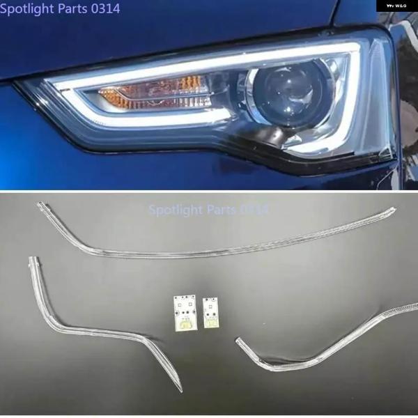 アウディ A5 2012 - 16 車用 LED ヘッドライト DRL アクリル チューブ チップ デイタイム ランニングライト DRL ボード マイクロチップ カスタム パーツ アクセサリーHigh-concerned chemical:...