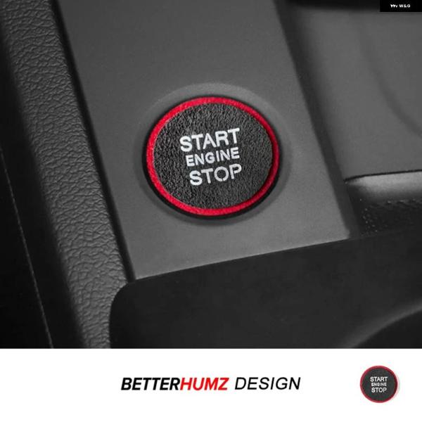 アウディ A4 B8 B9 A5 A6 A7 C7 Q3 Q5 8R S3 アルカンターラ エンジン スタート ストップ ボタン トリム ステッカー 車内 カスタム パーツ アクセサリーHigh-concerned chemical:Non...