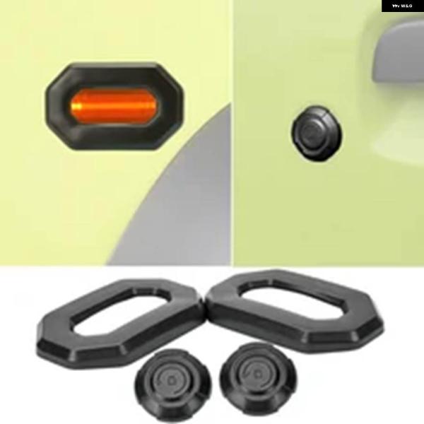 4個 車ドア キーホールカバー サイドフェンダー ウィンカーライト ランプ デコレーション JIMNY JB64 JB74 2019+ カスタム パーツ アクセサリーHigh-concerned chemical:NoneModel Nam...