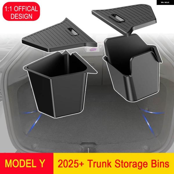 車 トランク サイド 収納 ボックス TESLA モデルY JUNIPER 2025 フロッキング TPE カバー マット 仕切りボード 収納 スペース カスタム パーツ アクセサリーHigh-concerned chemical:None...