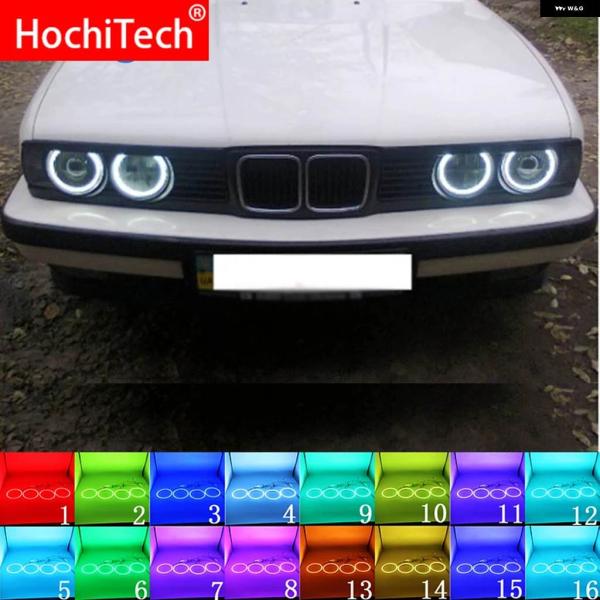 マルチカラー RGB LED エンジェルアイ リングアイ DRL RF リモート コントロール BMW E30 E32 E34 ヘッドライト カスタム パーツ アクセサリーHigh-concerned chemical:NoneVoltag...